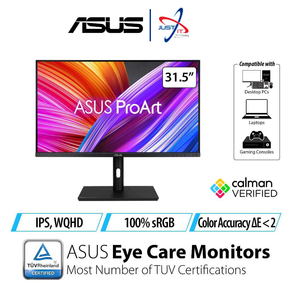 ASUS ProArt Display PA328QV Professional Monitor – 31.5-inch, IPS, WQHD ...