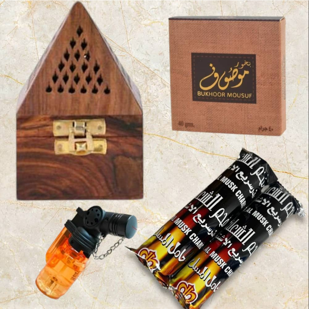 MUBKHARA SET & bakhoor 40g bint hooran, romancea, hareem al sultan ...