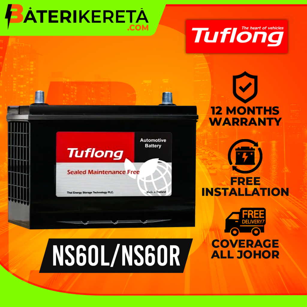 TUFLONG NS60 | NS60L/NS60R | 60B24L/60B24R CAR BATTERY | Shopee Malaysia