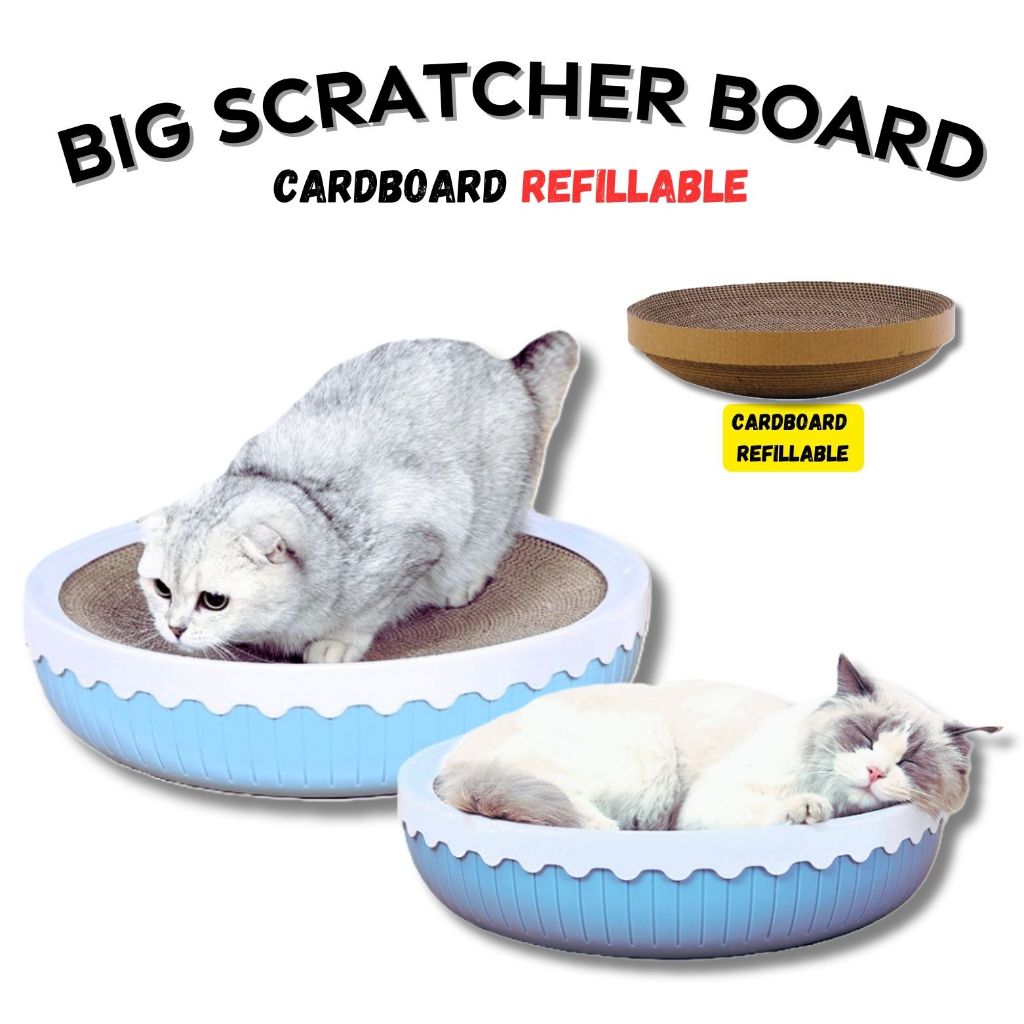 XL Size Big Cat Scratcher Board Cardboard Refillable Big Bed Free ...