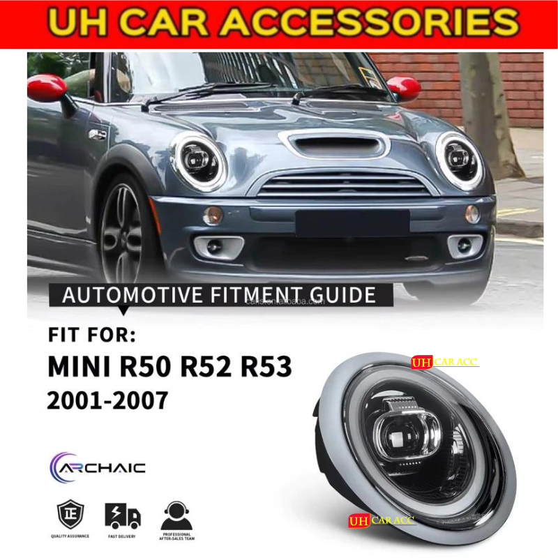 Mini Cooper r50 r52 r53 Front DRL headlamp headlight head lamp light ...