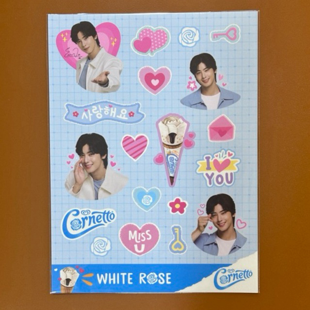 (READY STOCK) Cha Eun Woo Cornetto official merch sticker | Shopee Malaysia