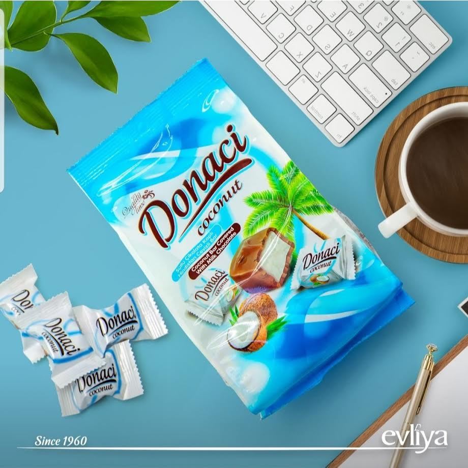 Evliya Donaci Coconut Bar Covered With Milk Chocolate 250g.500g.1kg ...
