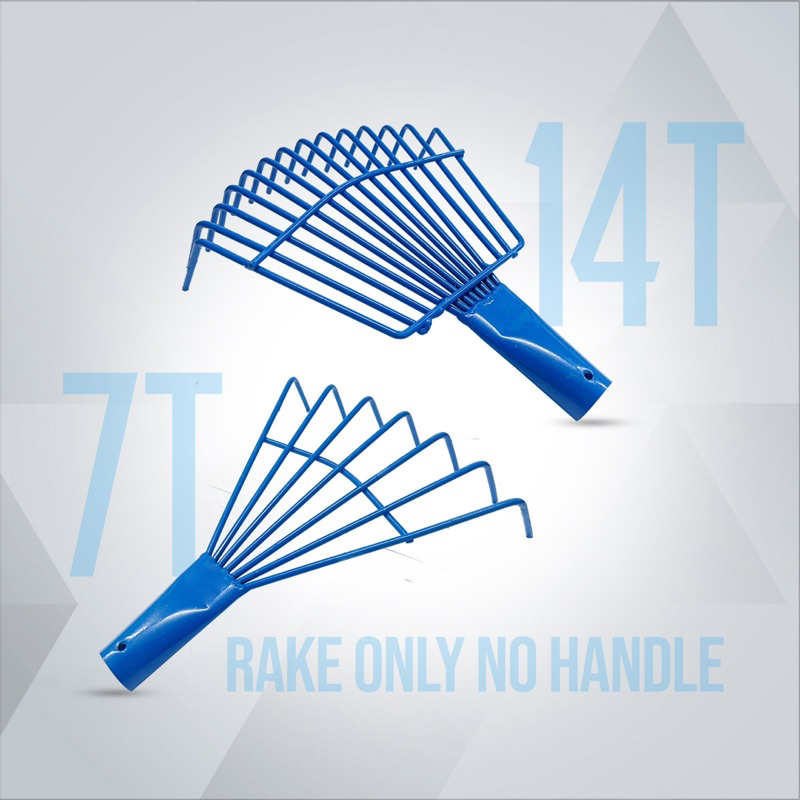 7T 14T Rake Grass Rake Cakar Rumput Besi Tanah Cakar Rumput Oil Palm ...
