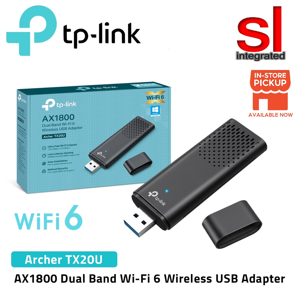 TP-Link Archer TX20U AX1800 Dual Band Wi-Fi 6 Wireless USB Adapter ...