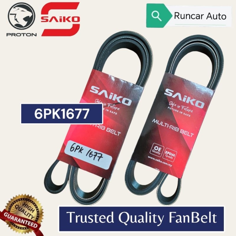 6pk1677[SAIKO] Proton engine fan belting gen-2 / persona / satria neo ...