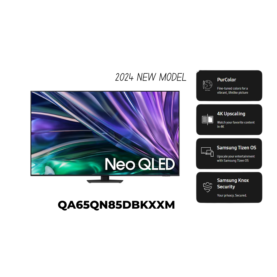 Samsung QN85D Neo QLED 4K Smart AI TV 120Hz (2024) | 65" QA65QN85DBKXXM ...