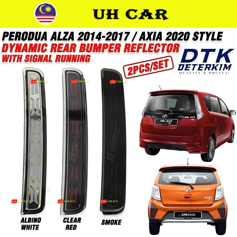 (DTK) Perodua Alza 2014-2017 / Axia Style 2020 Dynamic Rear Bumper Led ...