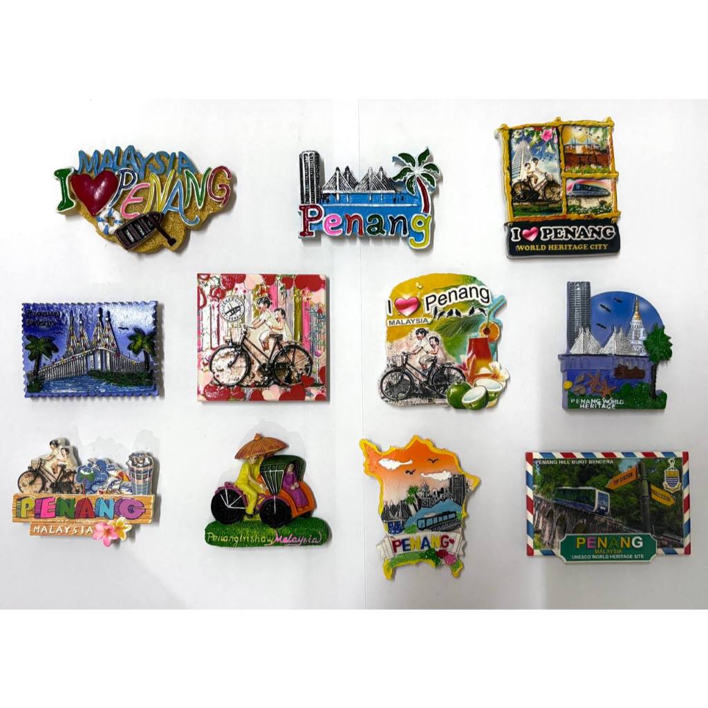 Fridge Magnet Penang - Refrigerator Magnet - Cenderahati Pulau Pinang ...