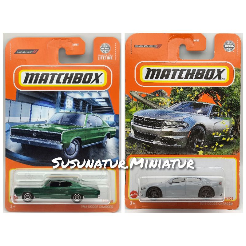 Matchbox 1966 Dodge Charger , 2018 Dodge Charger (Card) MBX 2024 ...