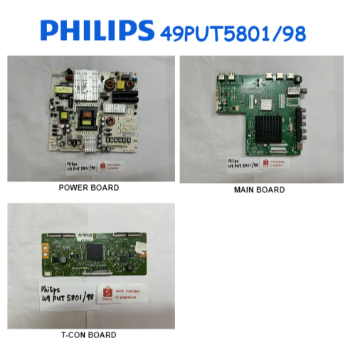 PHILIPS LED TV 49PUT5801/98 49PUT5801 Power Board K-PL-L03 Main Board T ...