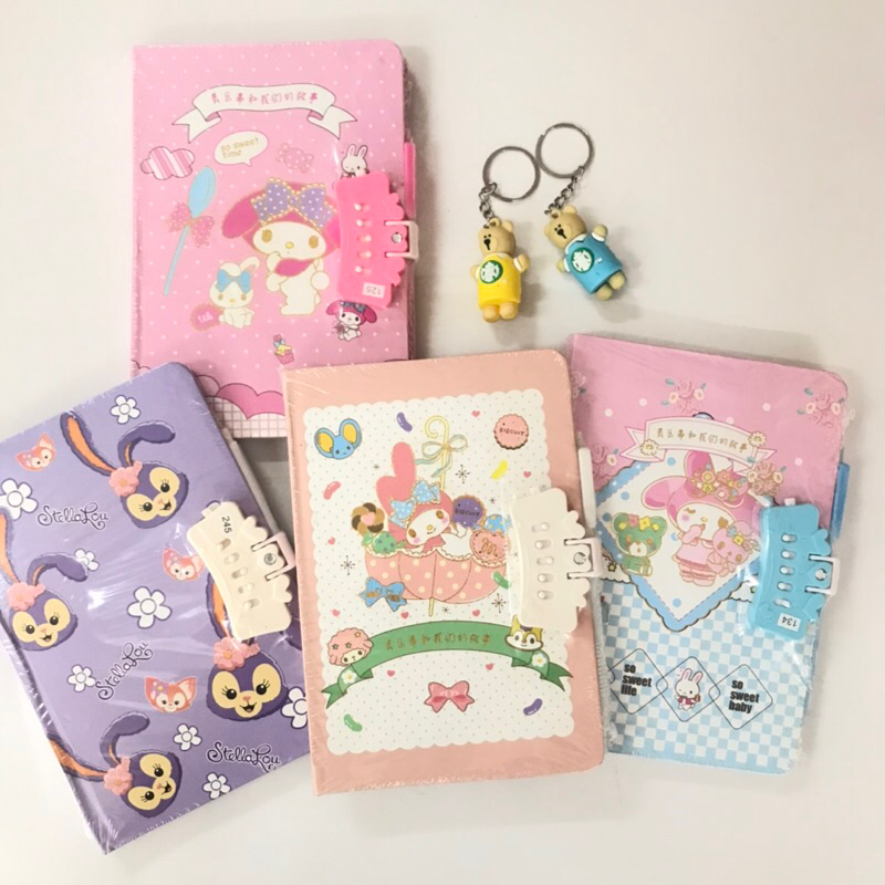 Kuromi Melody password notebook single line hard cover diary notebook ...