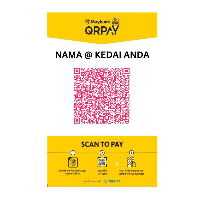 🔥Print Custom Qr Code Pelbagai Bank | TnG | Size A4 A5 IC 🔥 | Shopee ...