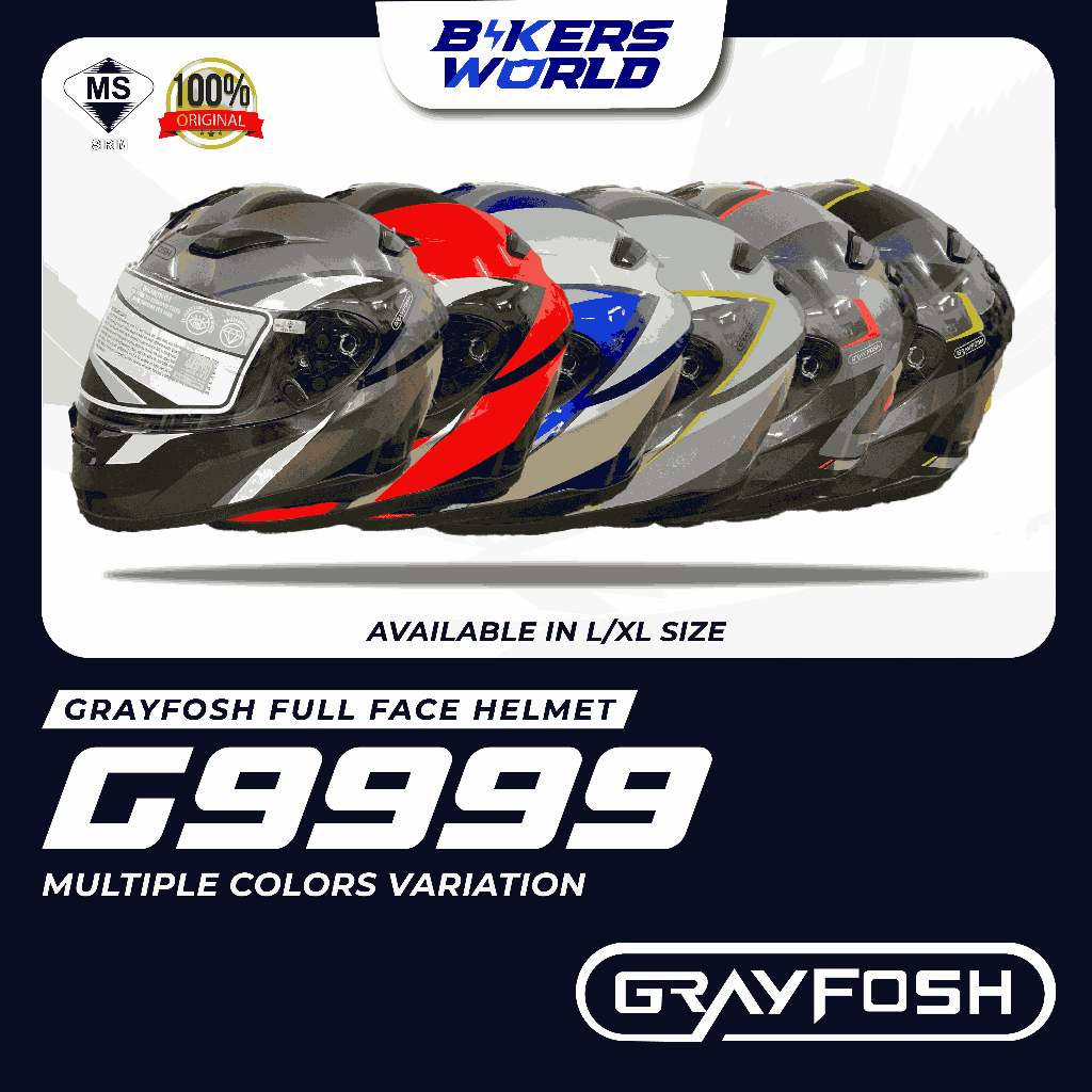 [LIMITED] HELMET GRAYFOSH G9999 FULL FACE HELMET MOTOR HELMET ...