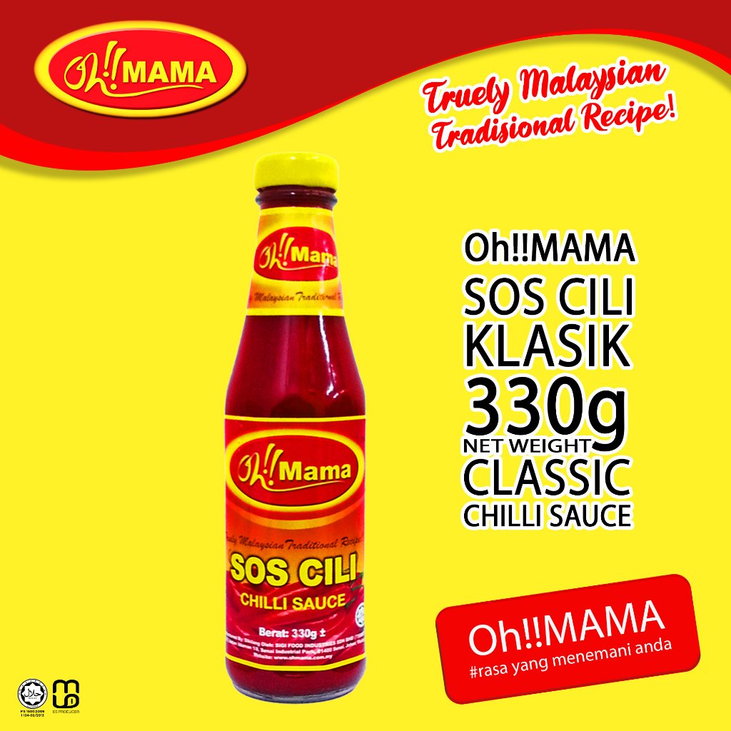 Ohmama Sos Cili Klasik | Classic Chilli Sauce 330g net weight | Halal ...