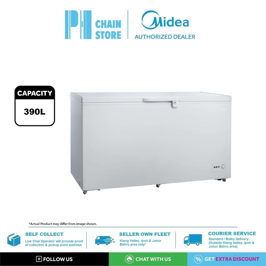 MIDEA WD-300W WD-500WR 390L - 500L CHEST FREEZER | Shopee Malaysia