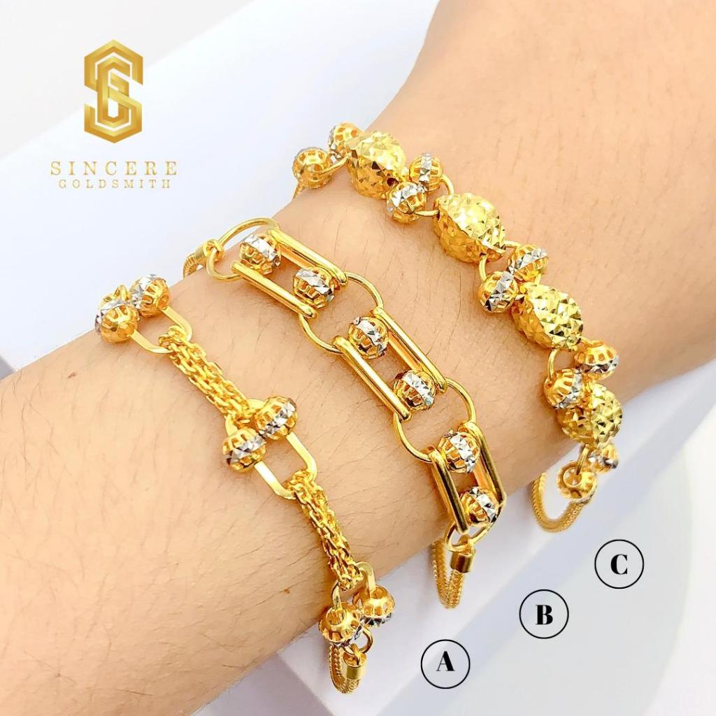 Sincere Store Emas 916 Rantai Tangan Fesyen 2c | Emas 916 | Shopee Malaysia