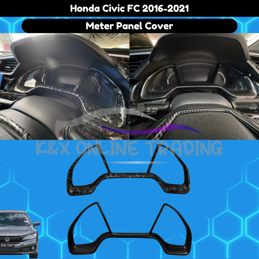 Honda Civic FC 2016-2021 Forged Carbon Trim Meter Panel/Meter Trim ...