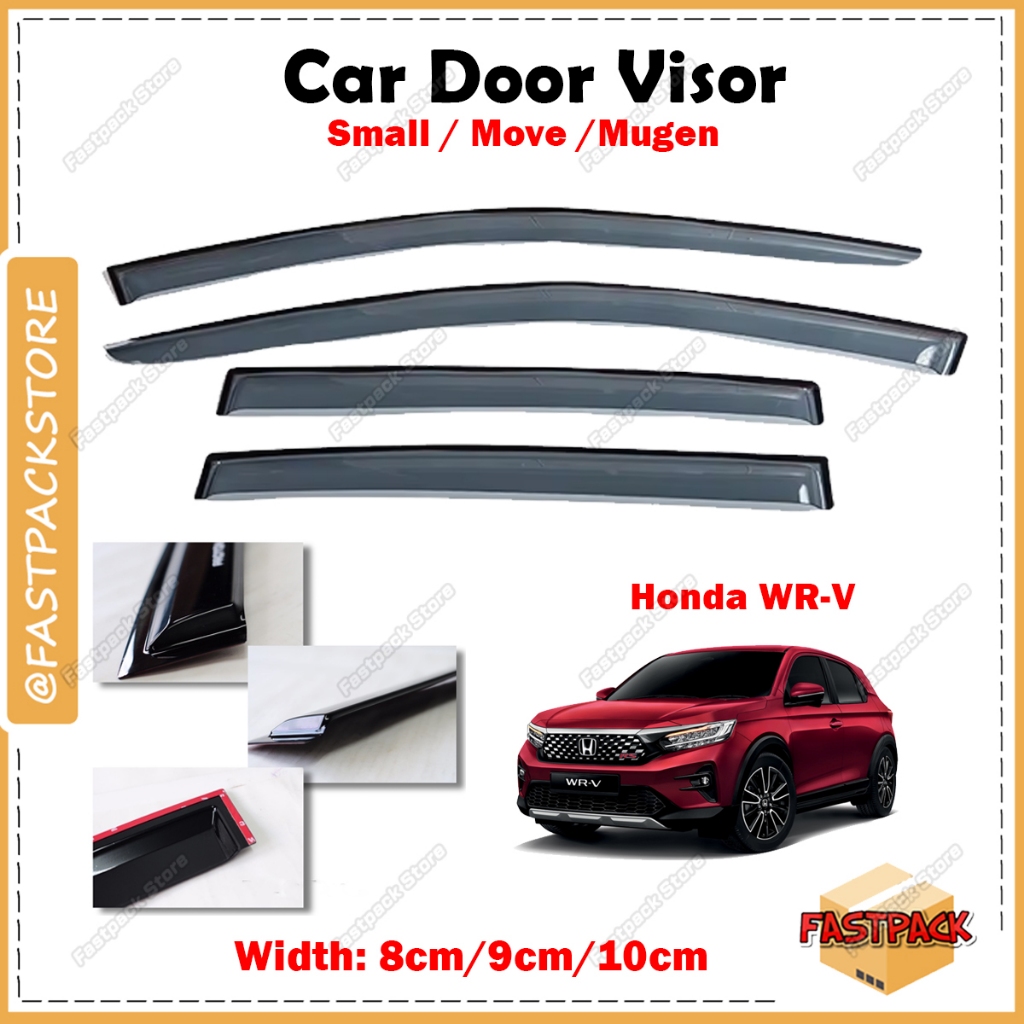 For Honda WR-V WRV Air Press Window Door Visor Wind Deflector Avoid ...