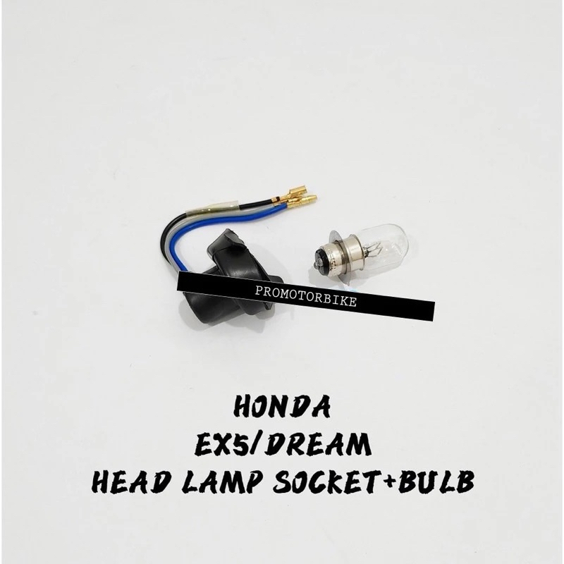 Honda Ex5 Hi Power Ex5 Dream New Head Lamp Head Light Socket + Bulb ...