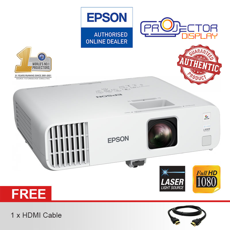 Epson EB-L260F 3LCD 4600 Lumens Full HD Standard-Throw Laser Built in ...