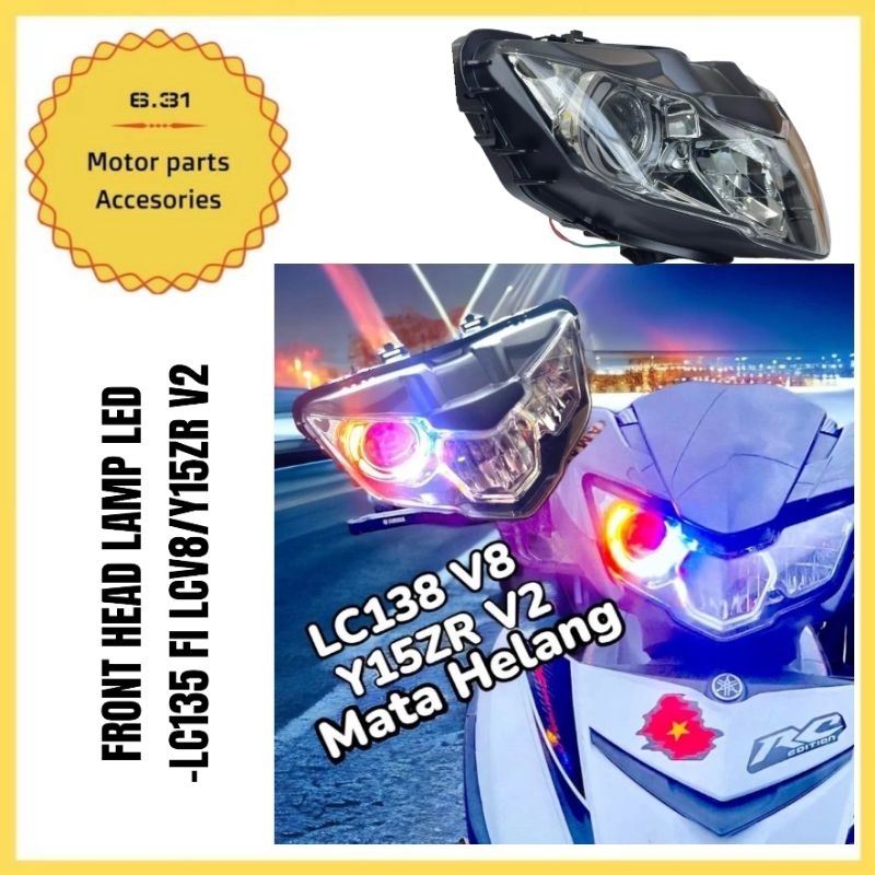 Y15ZR V2 135LC V8 LCFI EAGLE EYE LED HEAD LAMP MATA HELANG LAMPU DEPAN CUSTOM PNP LAMPU HADAPAN ...