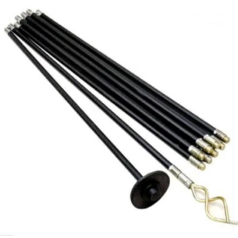 drain clog pipe rod clening set c/w 2 multi head 3ft x 10pcs | Shopee ...