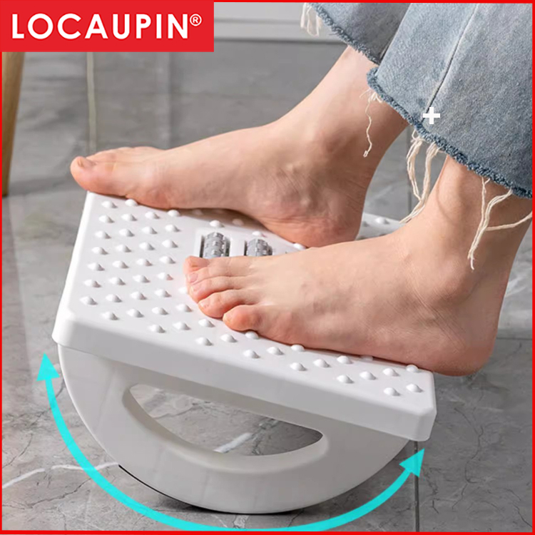 Locaupin Foot Rest for Under Desk,with Massage Surface,Ergonomic Tilted ...