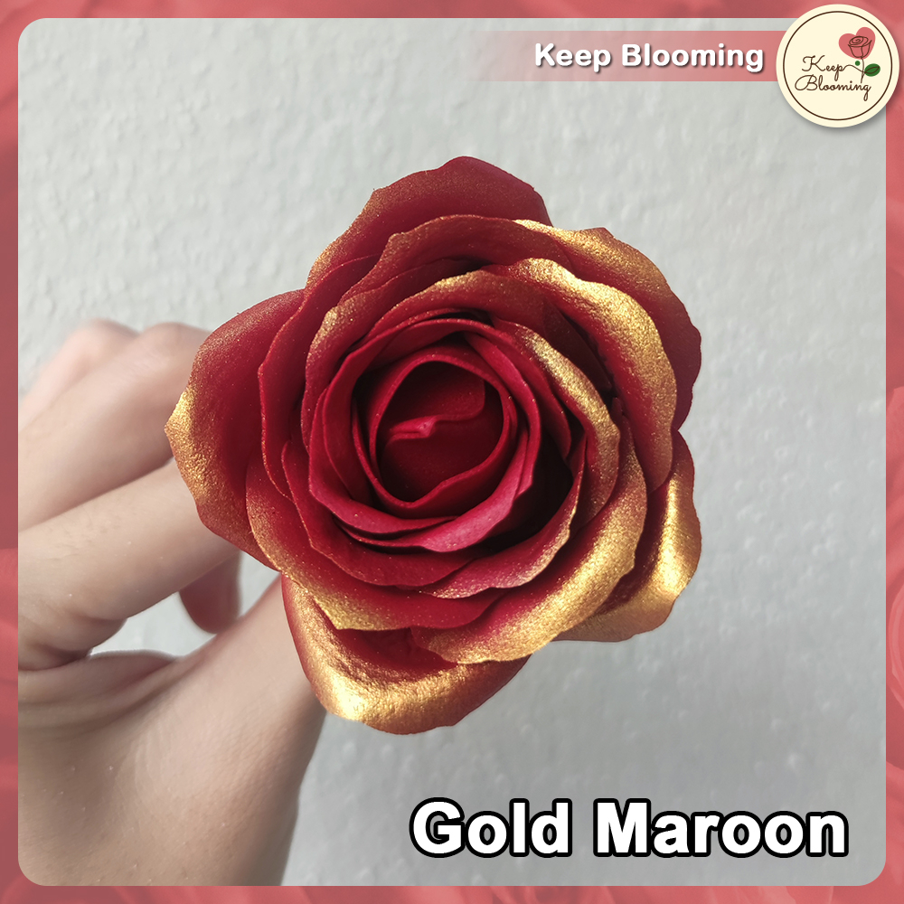 (1 Pcs) Sprayed Painted 5 Layer Rose Soap Flower Gradient Colour Bunga ...