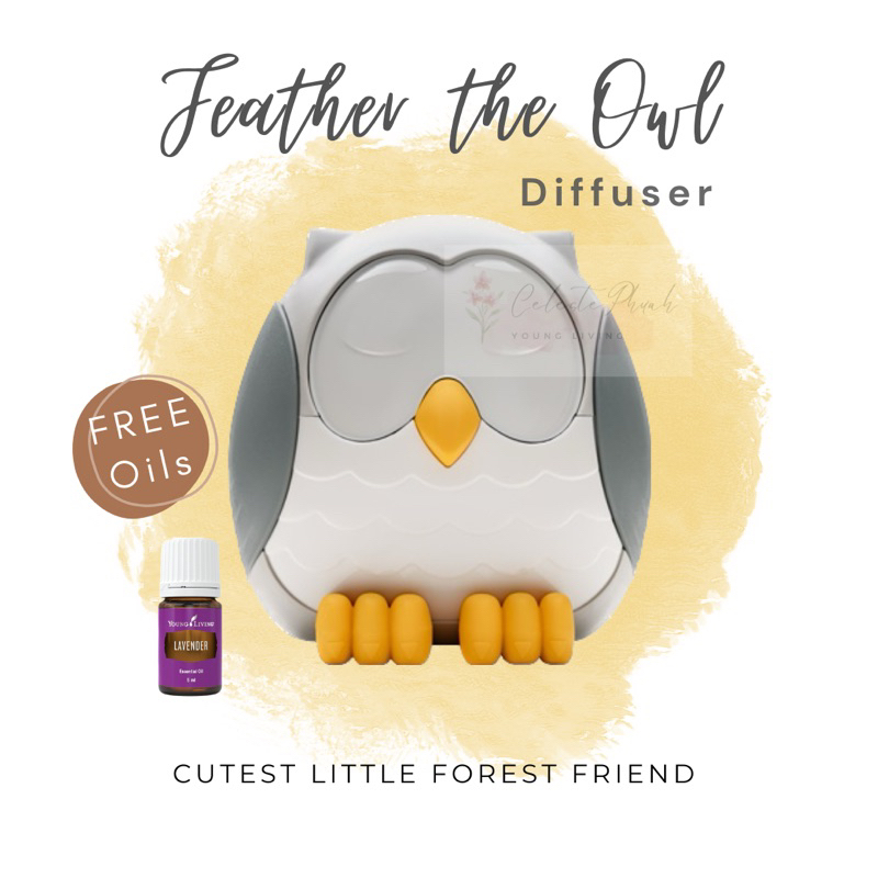 YL Feather the Owl Ultrasonic Diffuser with Free 5ml Lavender Essential ...