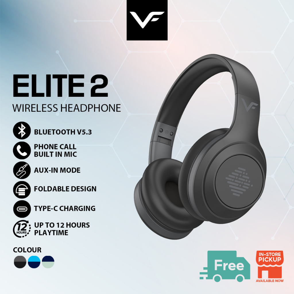 Vinnfier VF Elite 2 Wireless Bluetooth Headphones With Playtime Up to ...
