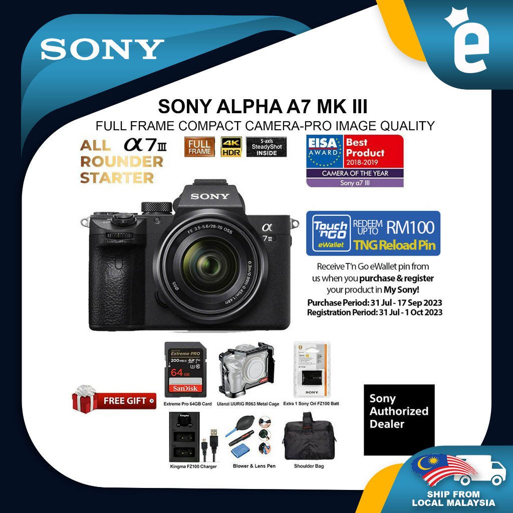 Sony Alpha A7 MKIII/A7MKIII/A7MK3 Camera [Online Register Get Extra 90 ...