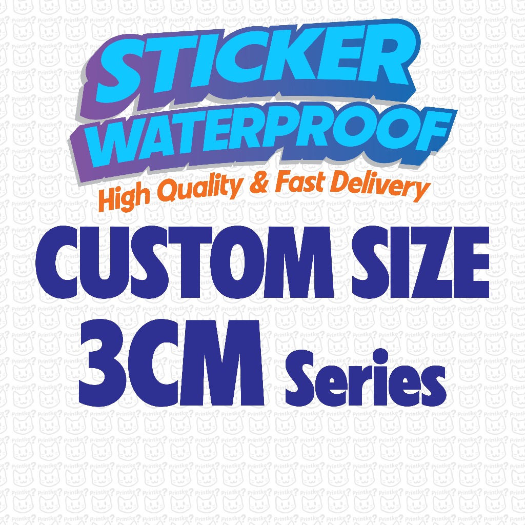 😸CUSTOM SIZE😸3CM Series / WATERPROOF STICKER / KALIS AIR / FROZEN ...