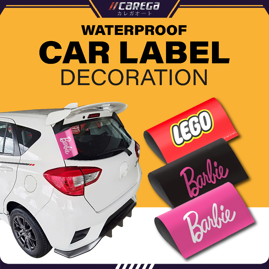 CAREGA Label Personalized Car Wash Label Sticker Viral Kereta Lego ...