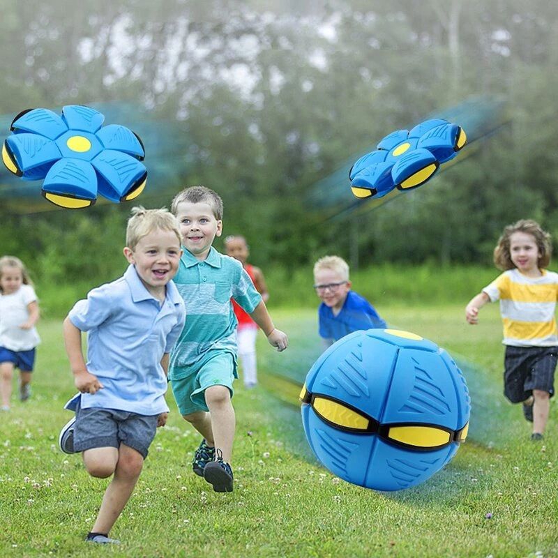 Magic Flying Saucer Ball UFO Flat Throw Disc Ball Toy Outdoor lato lato ...