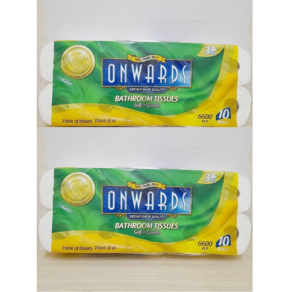 ONWARDS BATHROOM TISSUE 6600 PLY X 10 ROLLS (2 packs) | Shopee Malaysia