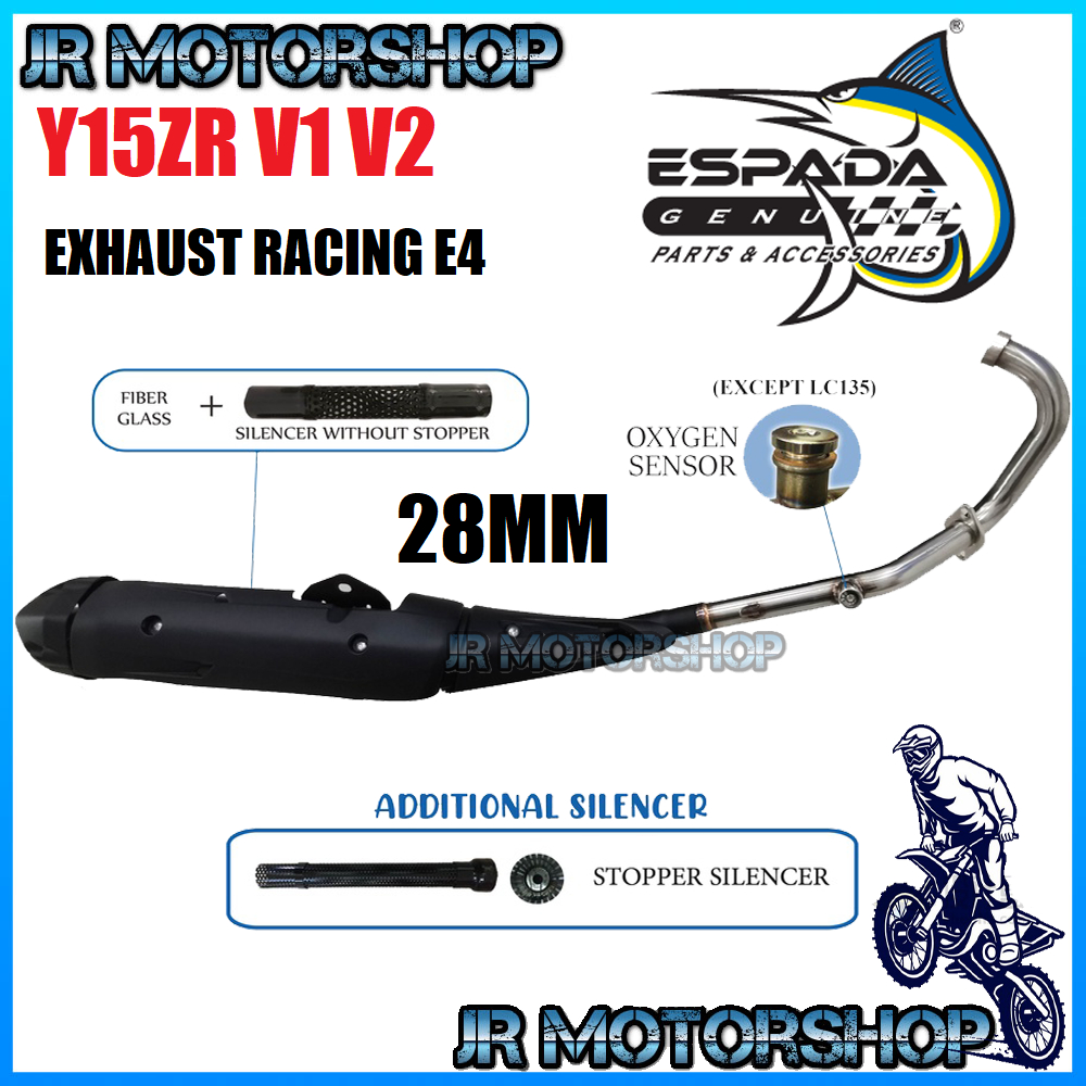 Espada Racing Exhaust Std Cutting 100% Original Ekzos Pipe E4 E5 E7 V5 Y15ZR RS150 RSX150 Y16ZR ...