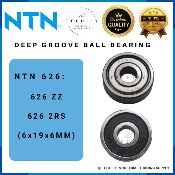 NTN 626 ZZ/2RS DEEP GROOVE JAPAN BALL BEARING 626 ZZ 626 2RS 100% ...