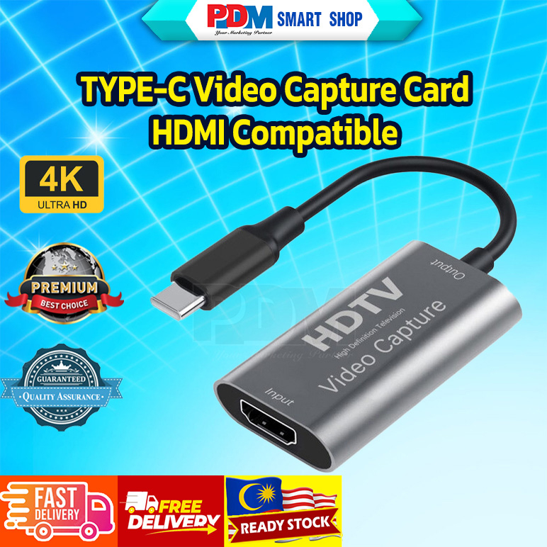 PDM Type-C Video Capture Card 1080p 60fps 4K HDMI Video Grabber for ...