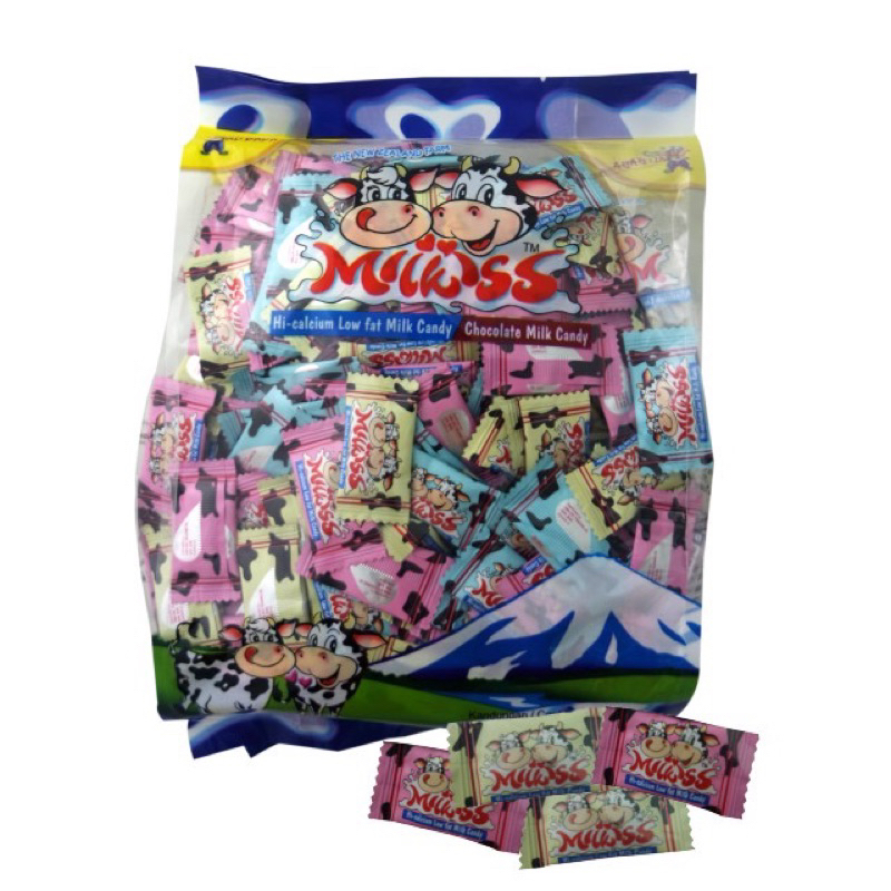 ALIBABA MILKISS HI-CALCIUM LOW FAT MILK & CHOCOLATE CANDY 700g | Shopee ...