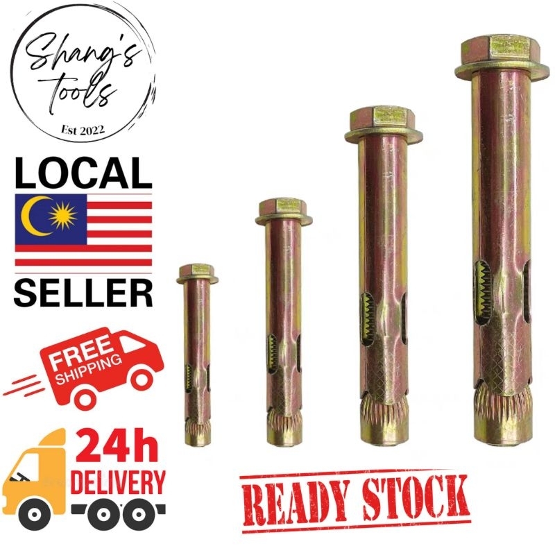 M8, M10, M12 Metal Wall Plug / Wall Plug Besi, Sleeve Anchor, PJ Anchor ...