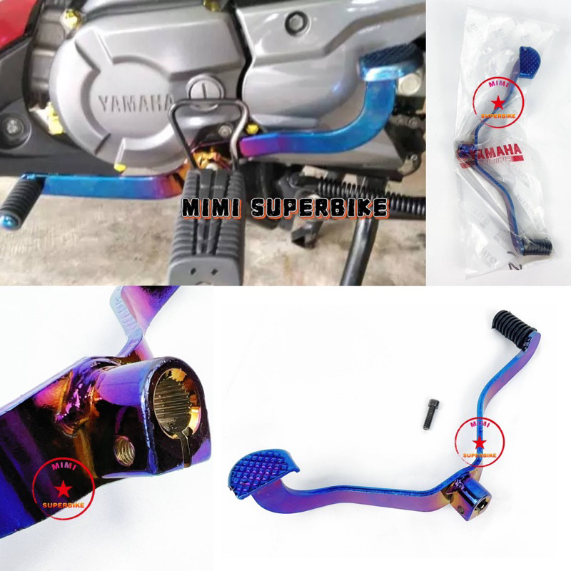 AA GEAR PEDAL TITANIUM BLUE YAMAHA LC135 LC 4S 4SPEED V1 V2 V3 V4 V5 V6 V7 LEVER LEVEL PADEL ...