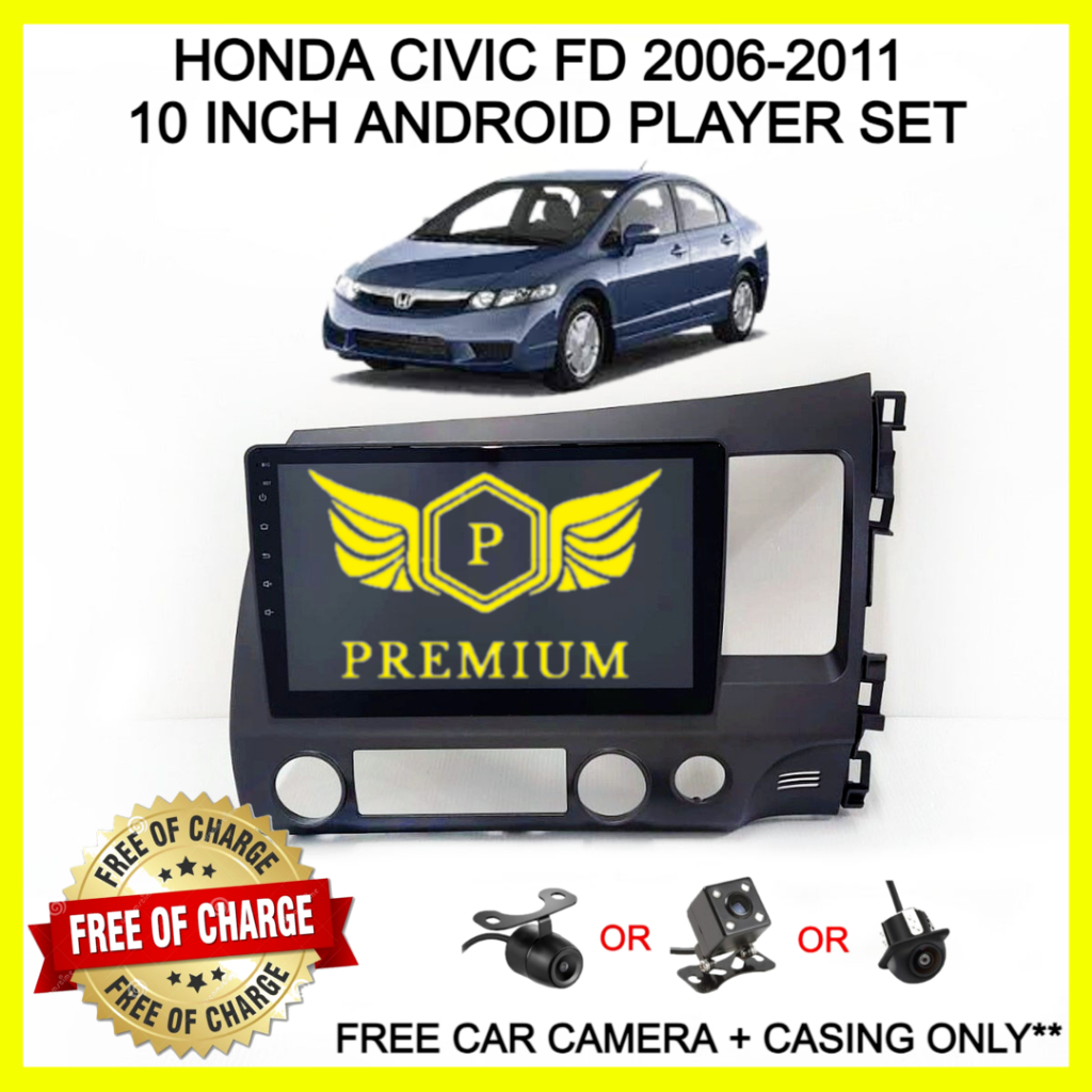HONDA CIVIC FD 2006-2011 10 INCH ANDROID PLAYER SET (FREE CAR CAMERA ...