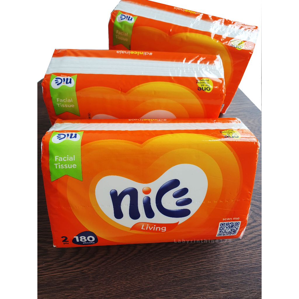 Tissue Nice Living Facial and All Purpose Tissue2 Ply x 180 sheets ...