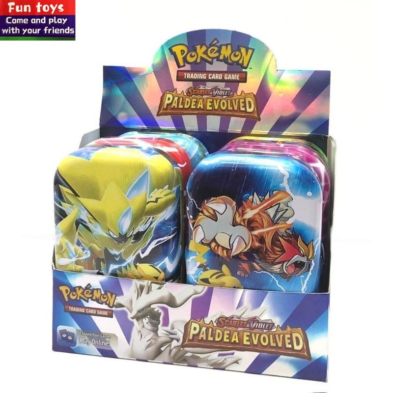 Ready Stock New Pokemon Metal Box Cards Pokemon Game Gards PK180 55Pcs ...