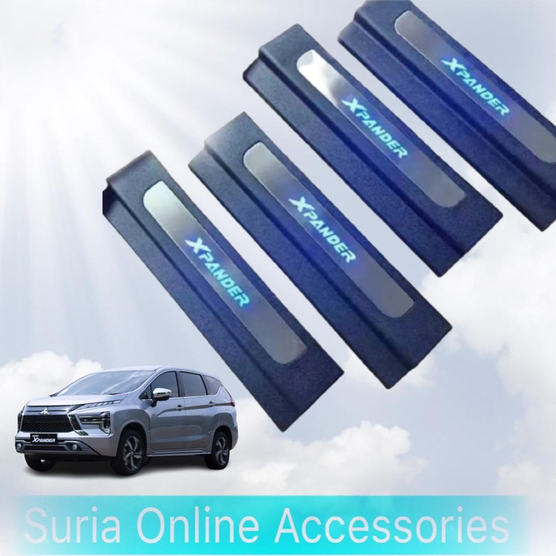 Mitsubishi Xpander Blue Led Door Step l Side Still Plate 1set 4pcs ...