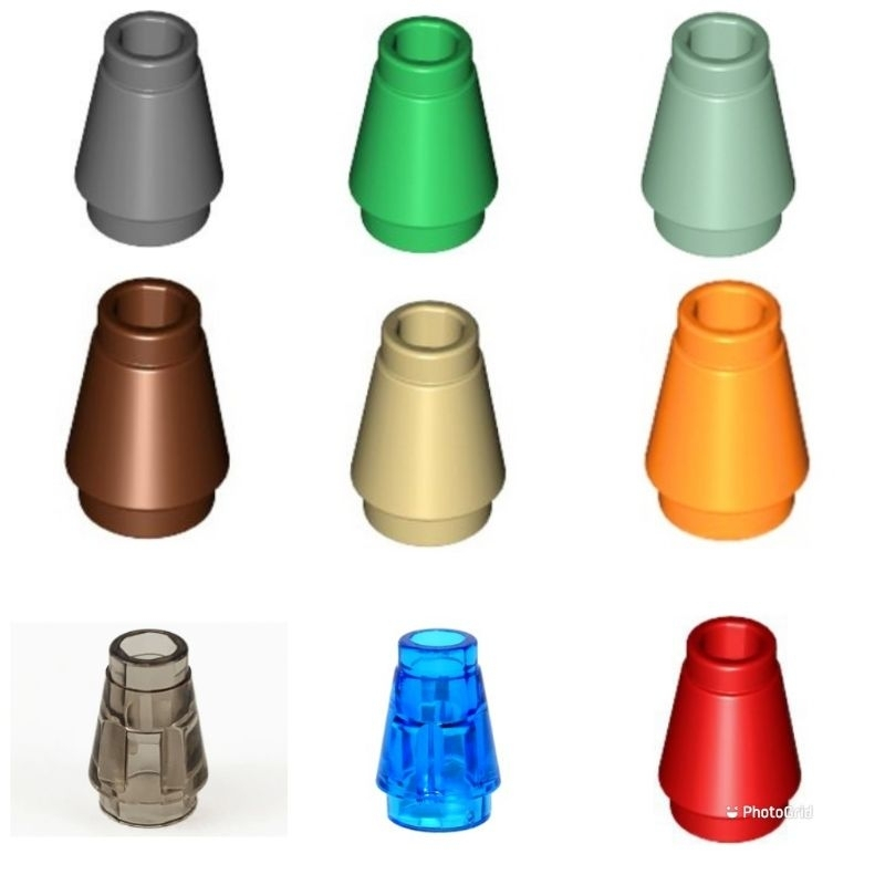 LEGO PARTS 4589b Cone 1x1 with Top Groove | Shopee Malaysia