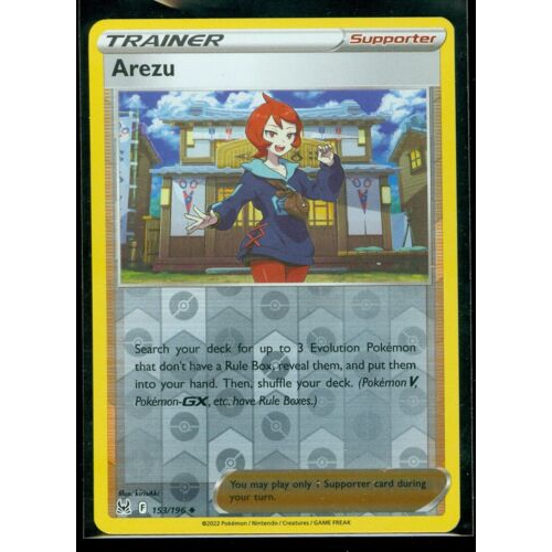 POKEMON AREZU 153/196 REV HOLO - LOST ORIGIN | Shopee Malaysia