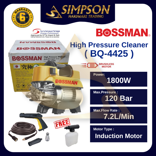 BOSSMAN BQ-4425 1800W High Pressure Cleaner ( Induction Motor )( 120 ...