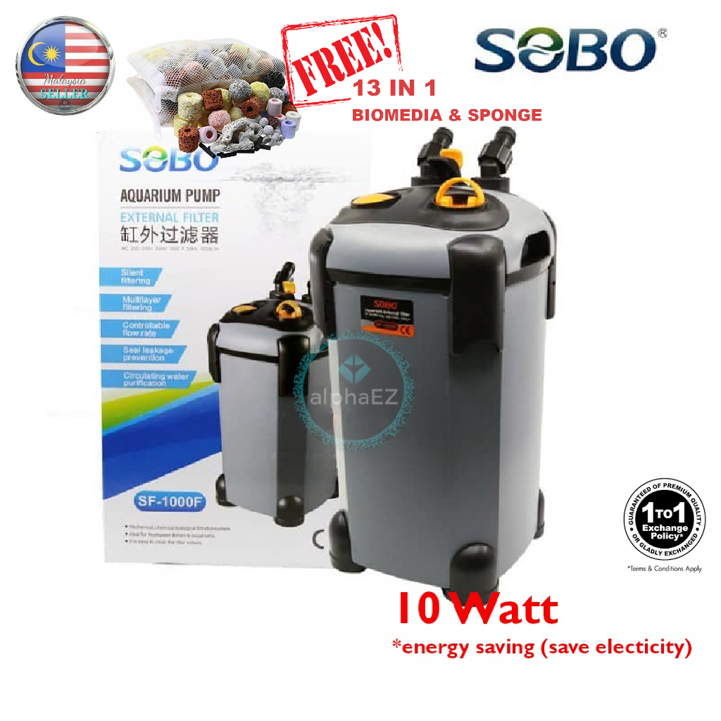 SOBO SF-1000F @ SF-1000F-UV Aquarium Pump Canister External Filter With ...